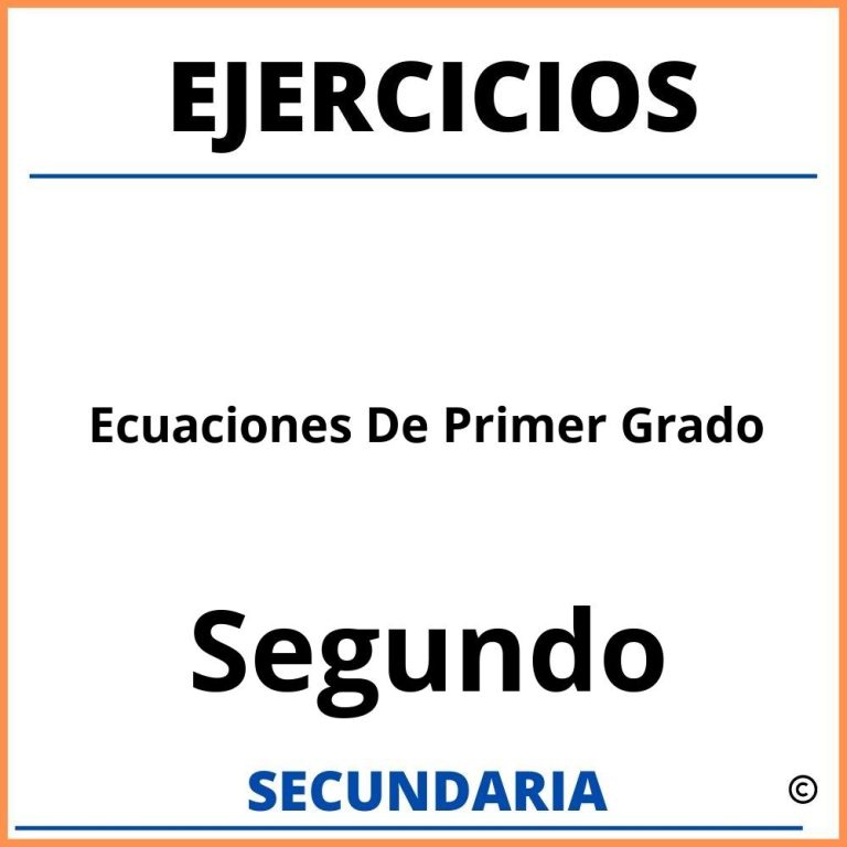 Ejercicios De Español Para Segundo Grado De Secundaria