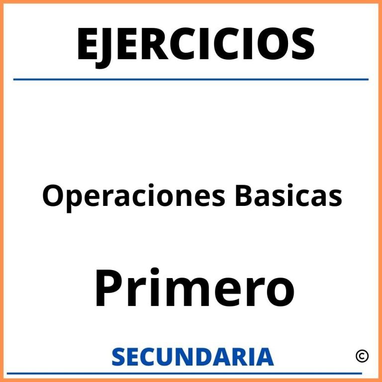 Ejercicios Con Operaciones Basicas Para Secundaria - Con respuestas y ...