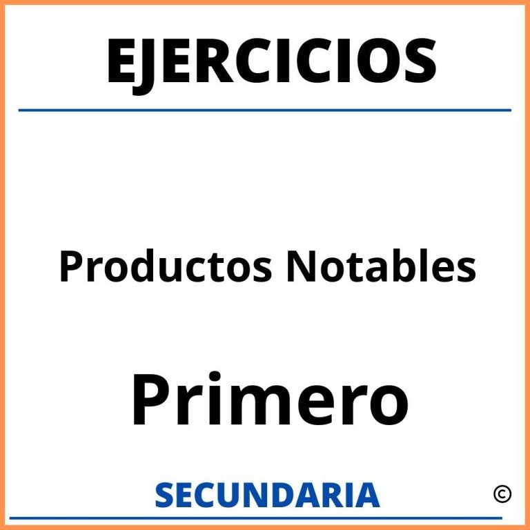 Ejercicios De Productos Notables Para Secundaria - Con soluciones resueltos