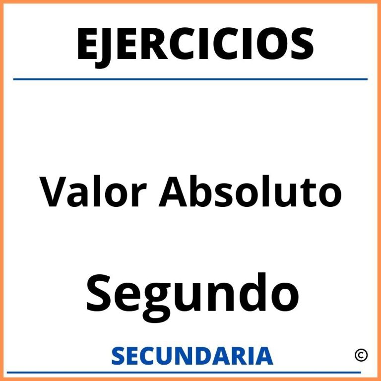 Ejercicios De Valor Absoluto Para Primero De Secundaria